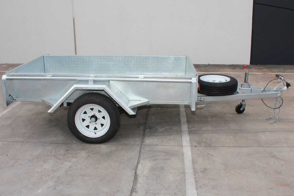7x4 Galvanised Single Box No Cage Trailer - Trailers Star