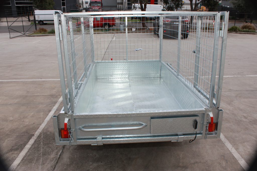 7x4 Galvanised Single Box With 900mm Cage Trailer - Trailers Star