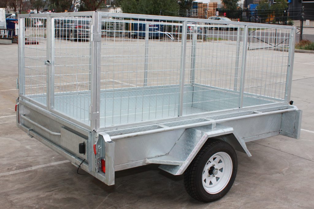 8x5 Single Axle Box Trailer With 900mm Cage - Trailers Star