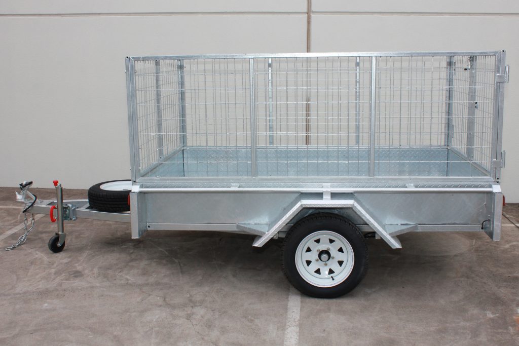 8x5 Single Axle Box Trailer With 900mm Cage - Trailers Star