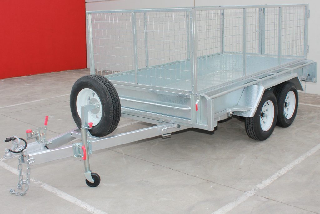 8x5 Tandem Box Trailer With Hydraulic Brake 900mm Cage 2000KG GVM ...