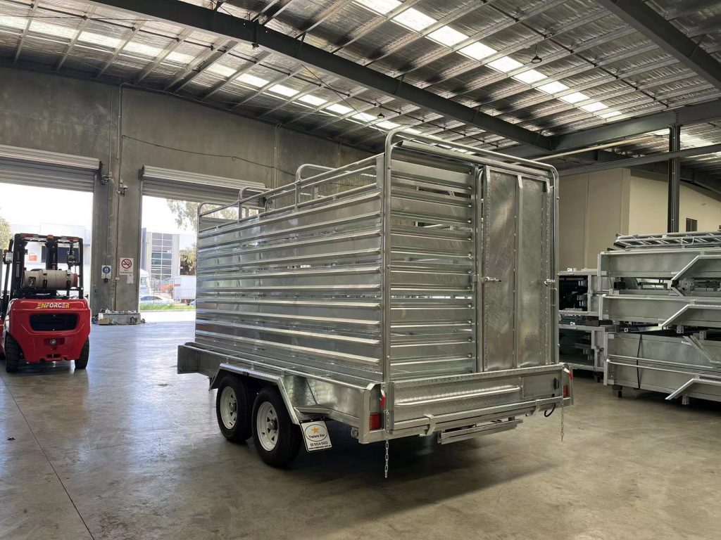 12x6 Tandem Box Trailer With Ramps And Stock Cattle Crate Centre ...