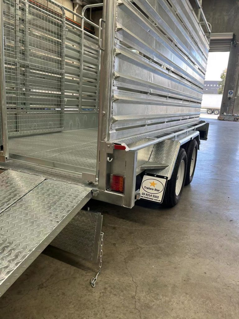 12x6 Tandem Box Trailer With Ramps And Stock Cattle Crate Centre ...