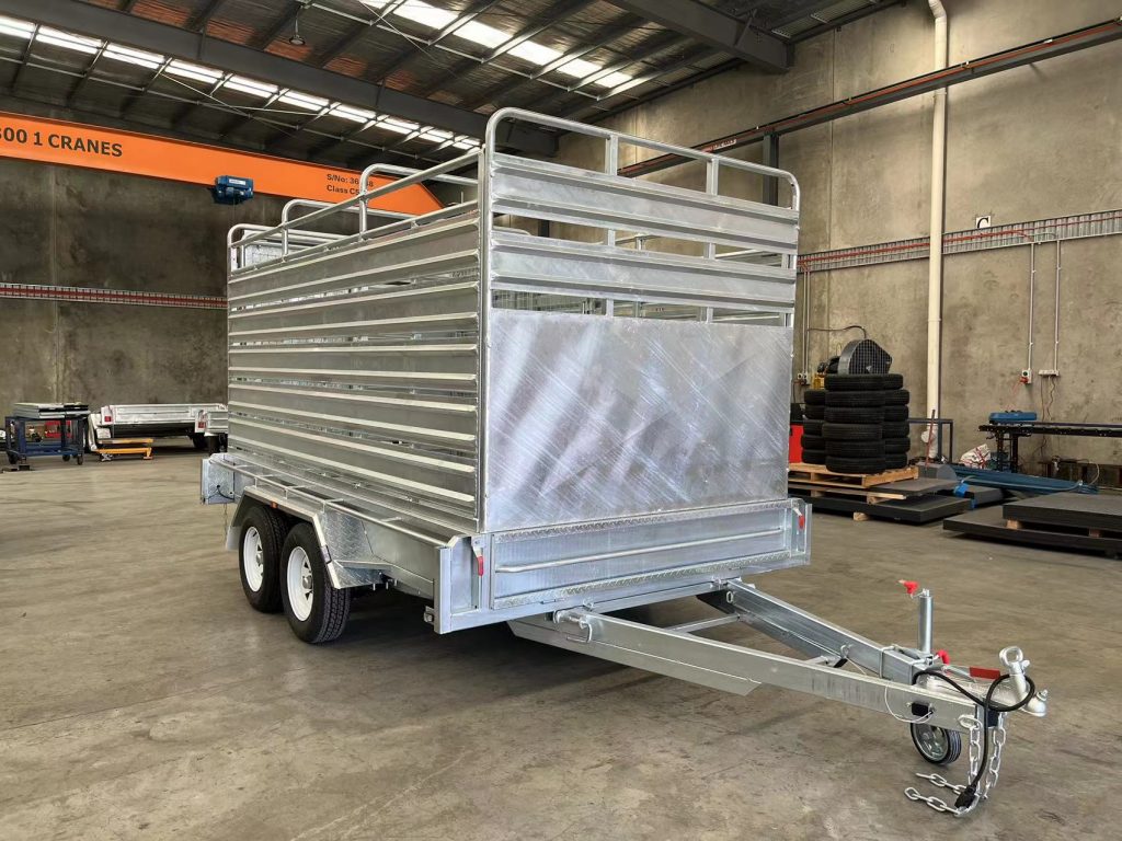 12x6 Tandem Box Trailer With Ramps And Stock Cattle Crate Centre ...