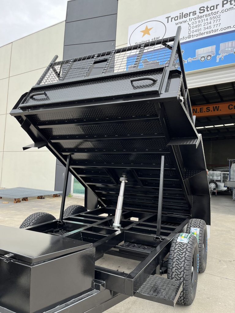 10x6 Tandem Hydraulic Tipper Trailer With Electric Brake 600mm Cage ...