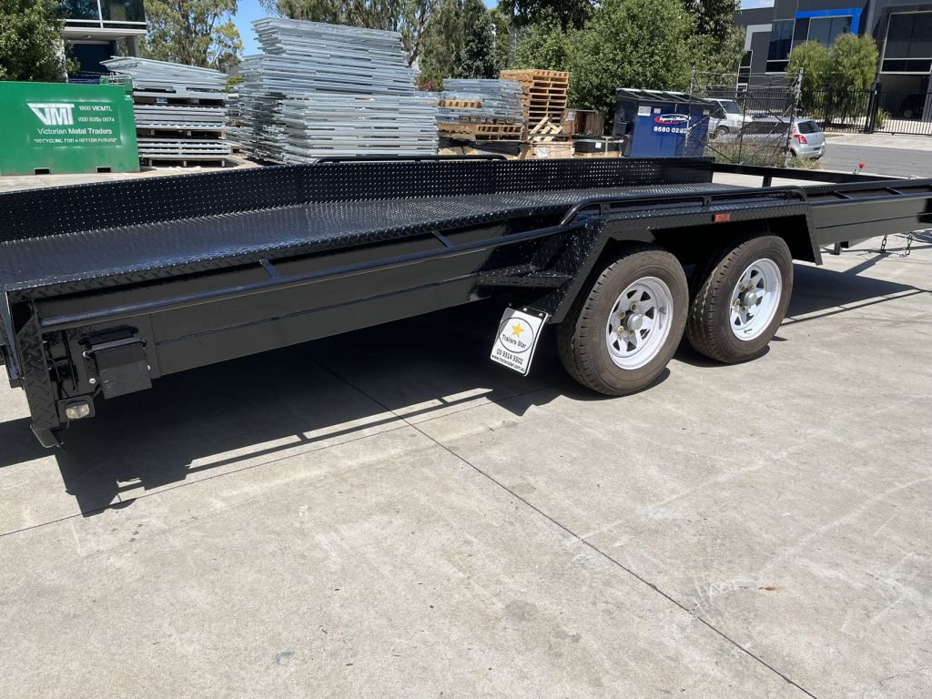 18X6’6″ Tandem Axle Beaver tail Car Carrier Trailer With 10″ Sides ...