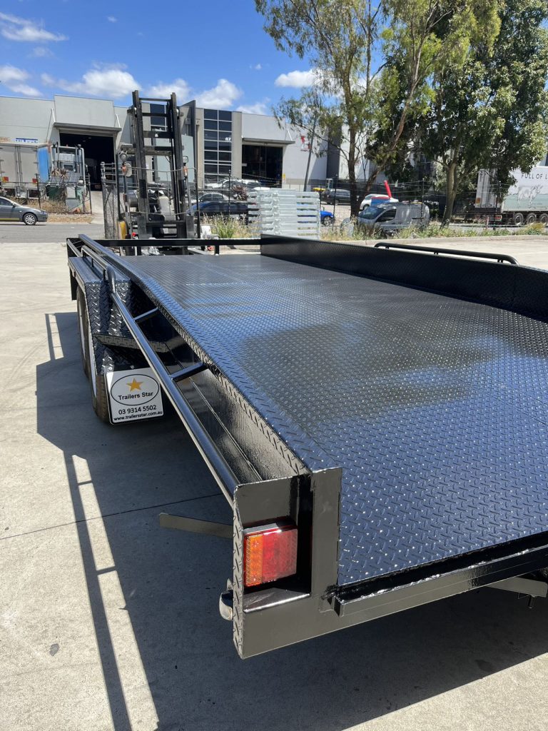 18X6’6″ Tandem Axle Beaver tail Car Carrier Trailer With 10″ Sides ...
