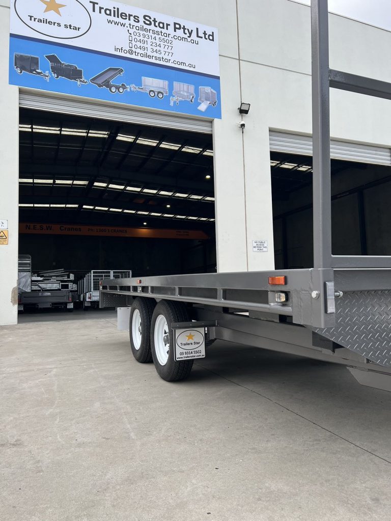 14X7’4″ Tandem Axle Heavy Duty Flat Top With Front Head Board ...