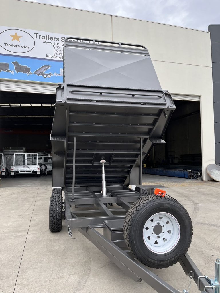 12x6 Tandem Hydraulic Tipper Trailer Cattle Crate With Centre Divider ...