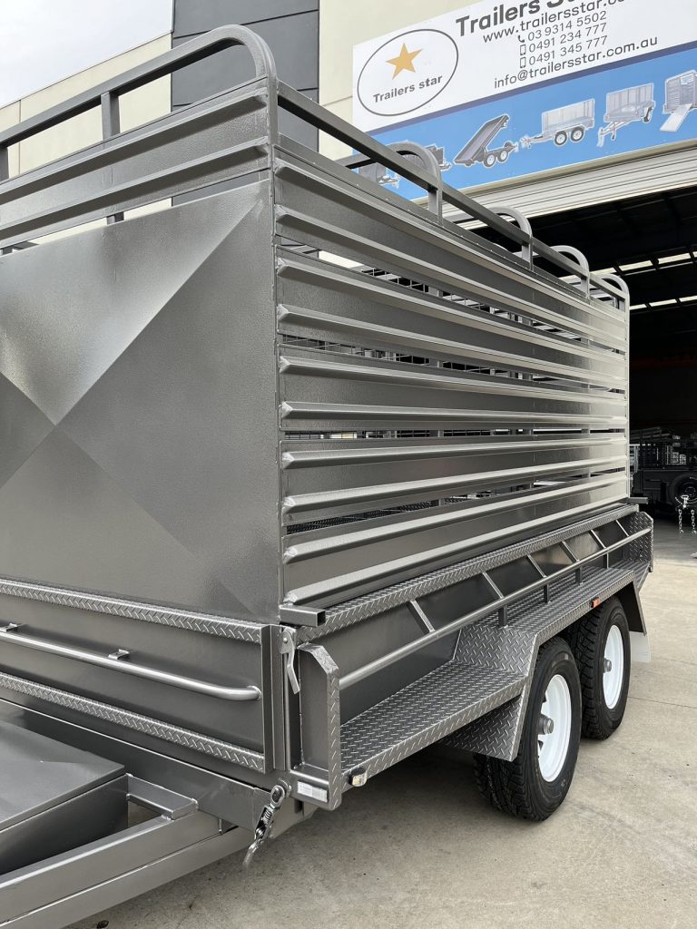 12x6 Tandem Hydraulic Tipper Trailer Cattle Crate With Centre Divider ...