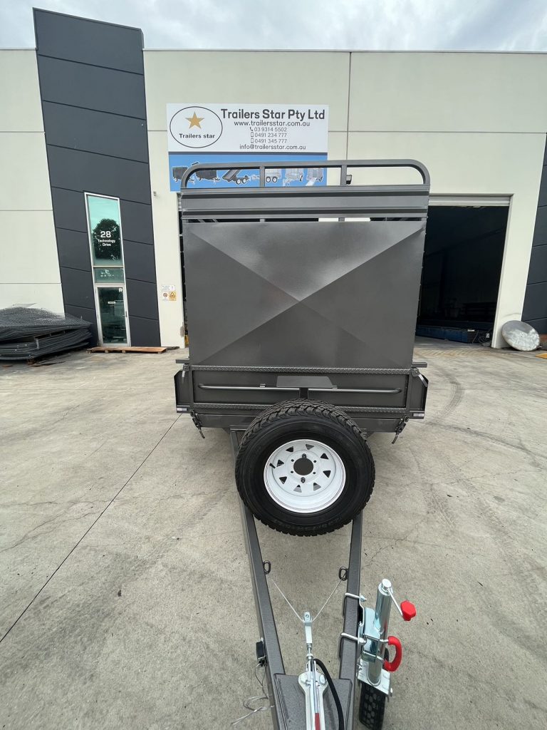 12x6 Tandem Hydraulic Tipper Trailer Cattle Crate With Centre Divider ...